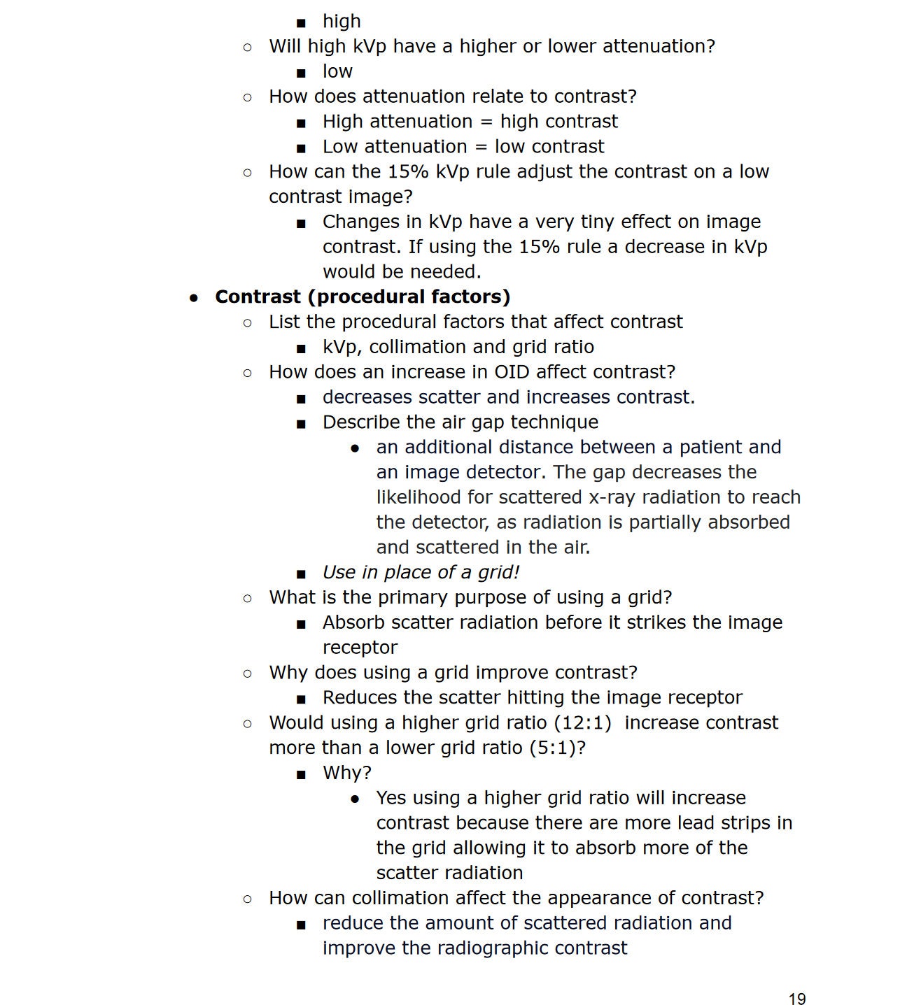 Radiology Technology ARRT Review Outline Notes Over 80 Pages PDF Word ...
