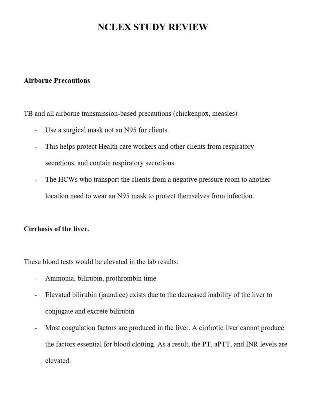 NCLEX Nursing Study Review Notes Over 100 Pages Typed Sheets RN Boards ...