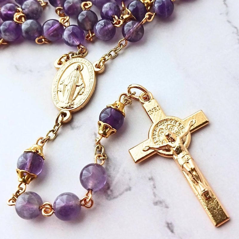 Gold Saint Rosary - Etsy