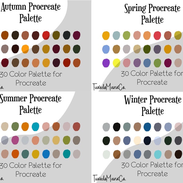 Winter Color Swatches - Etsy