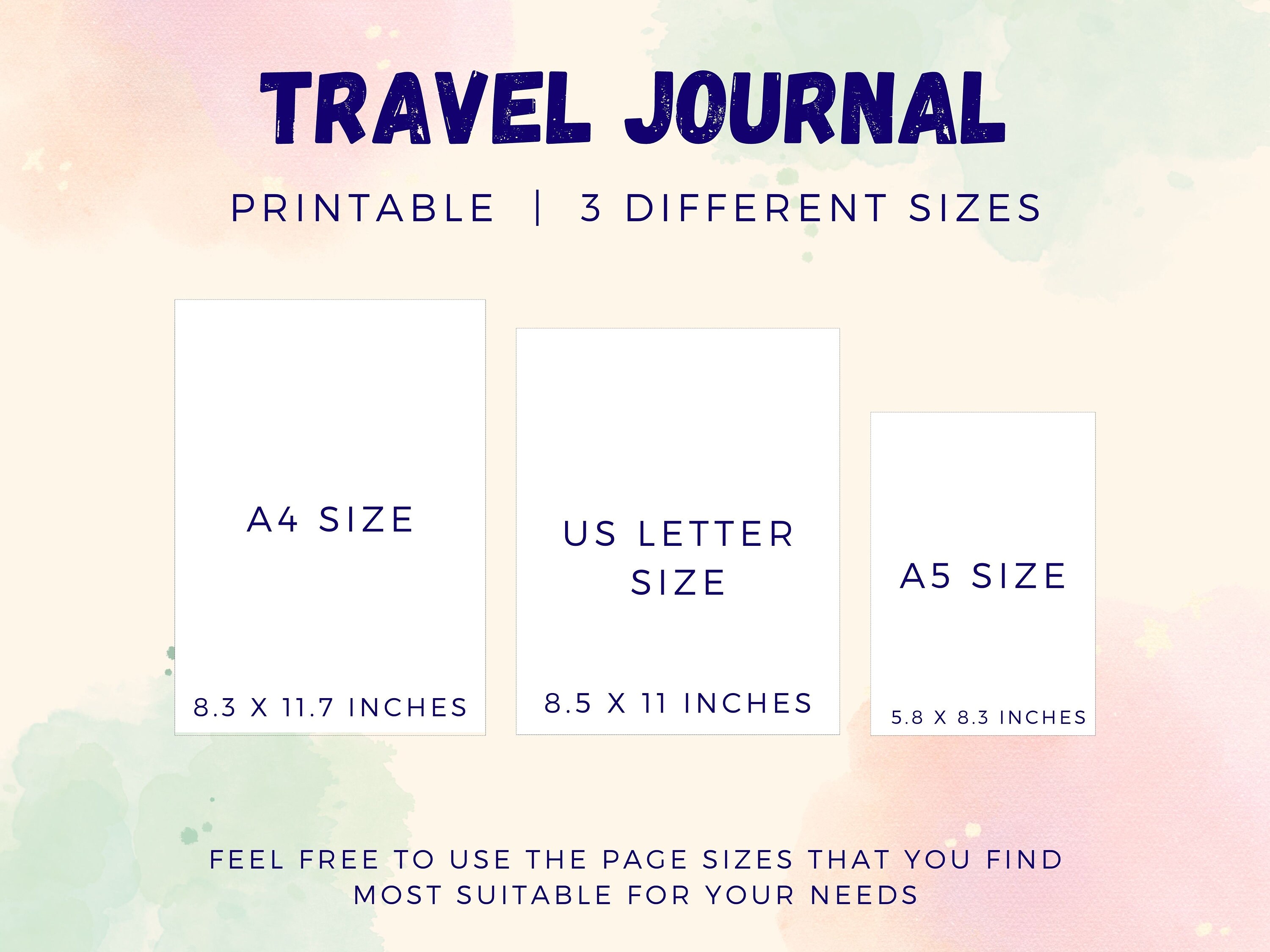 Printable Travel Journal, Travel Checklist, Travel Bucket List, Travel ...
