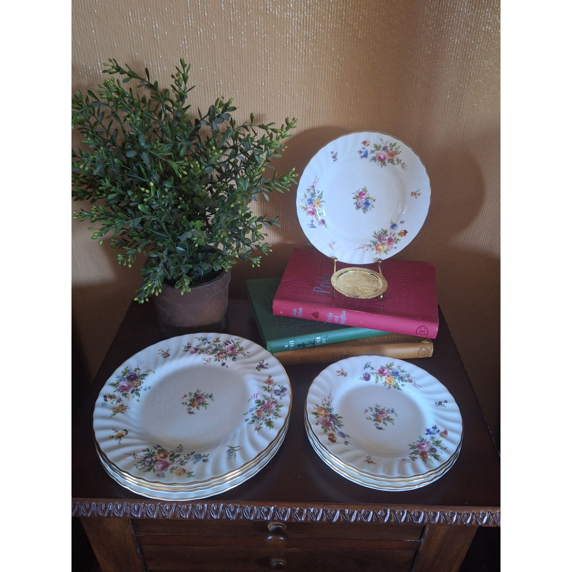 Set of 15 Pieces Minton S-108 Marlow Wreath Backstamp Bone China ...