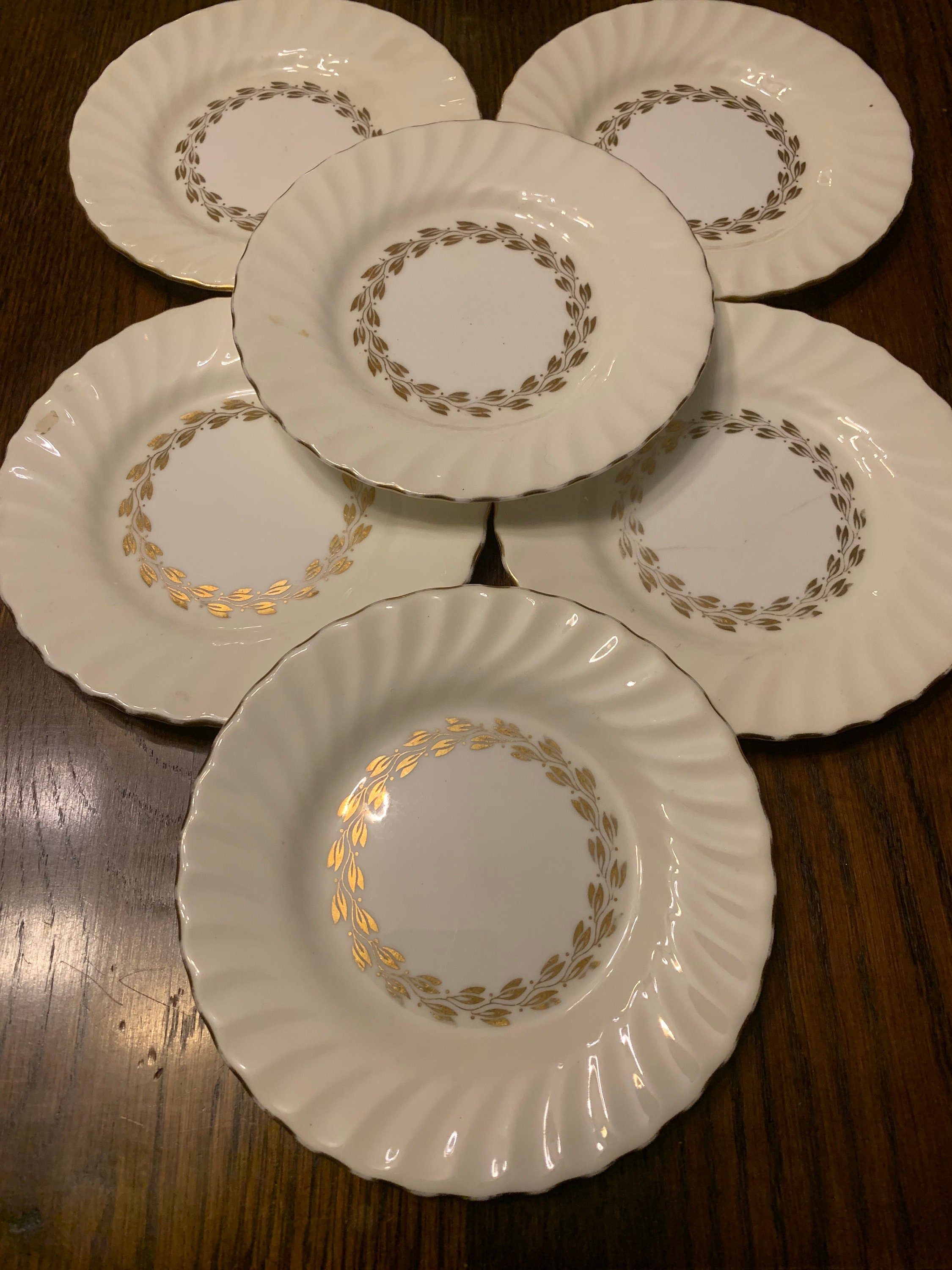 Vintage Minton China Gold Cheviot White and Cream 1950's - Etsy