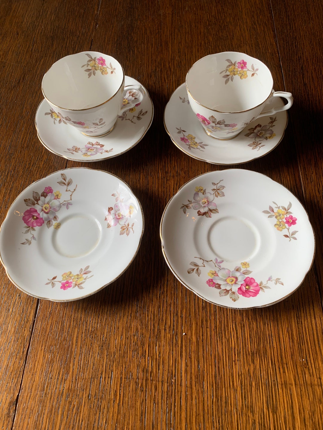 Vintage 1930's Cups and Saucers - Etsy