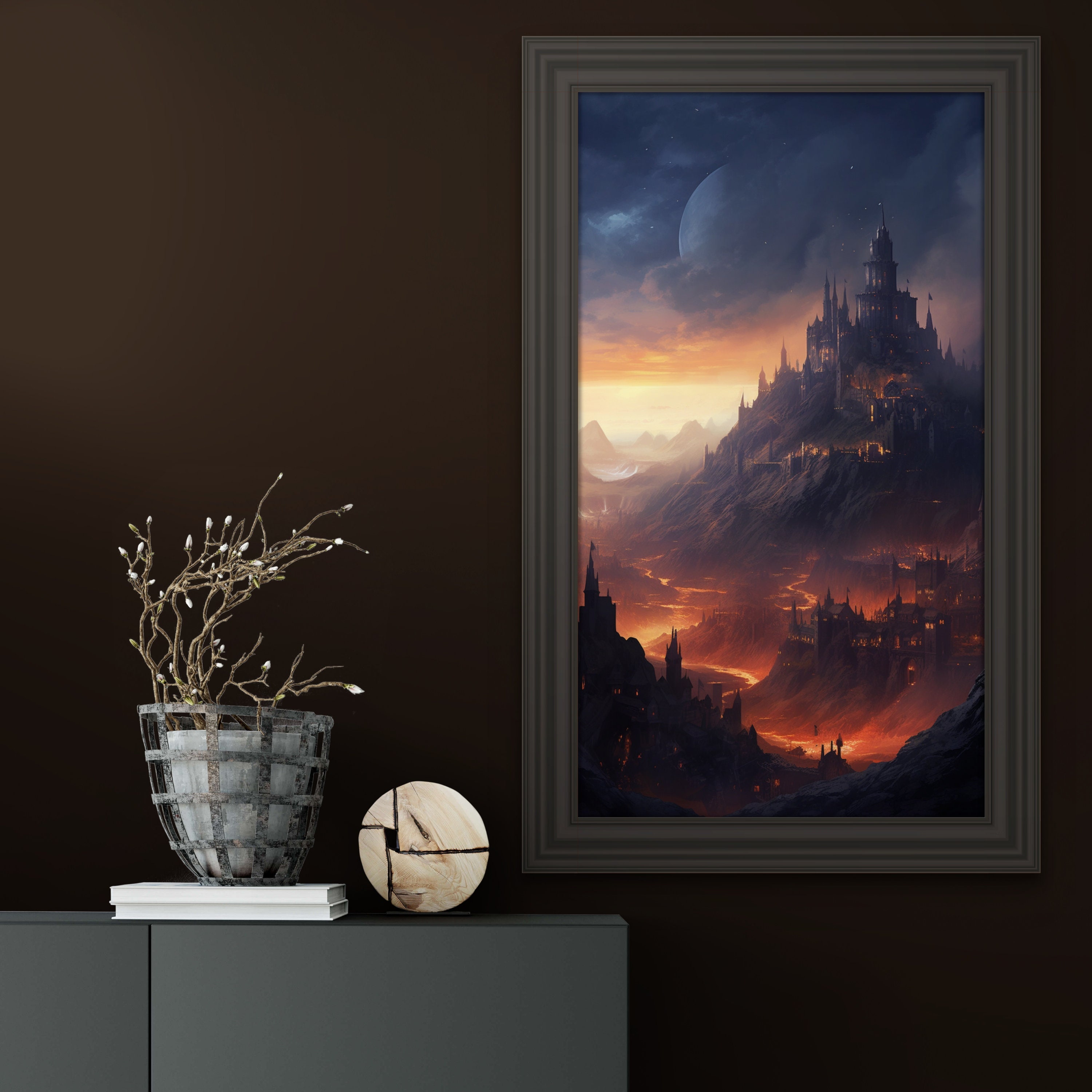 At Hells Gate Poster, Dark Underworld Theme, Fantasy Art, Desolate ...