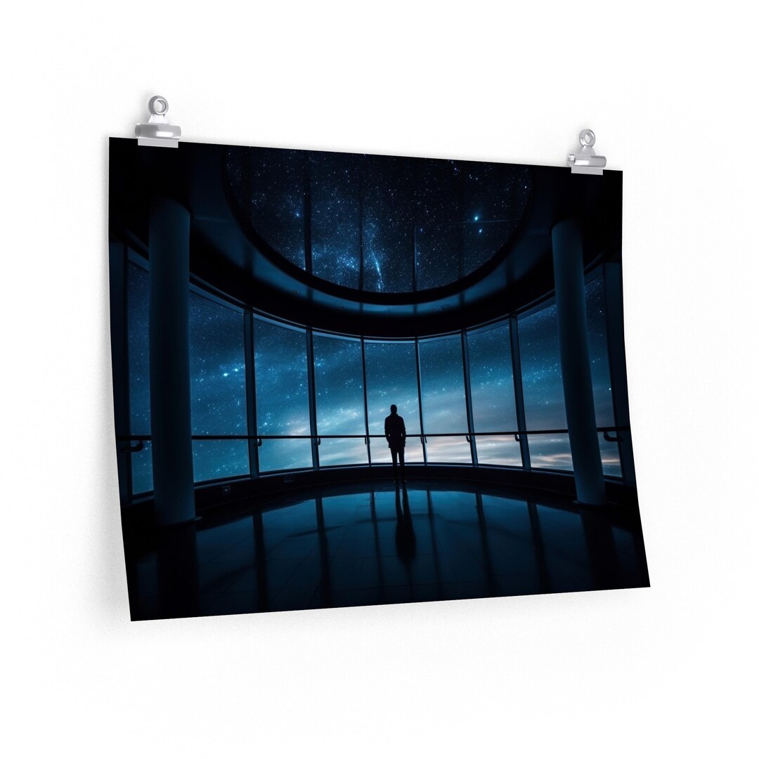 Mysterious Man Poster Universe Print Galactic Design Art - Etsy