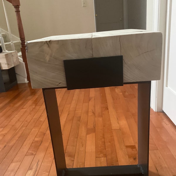 Reclaimed Beam End Table - Etsy