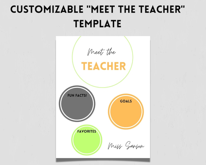 Meet the Teacher Customizable Template for Announcements - Etsy