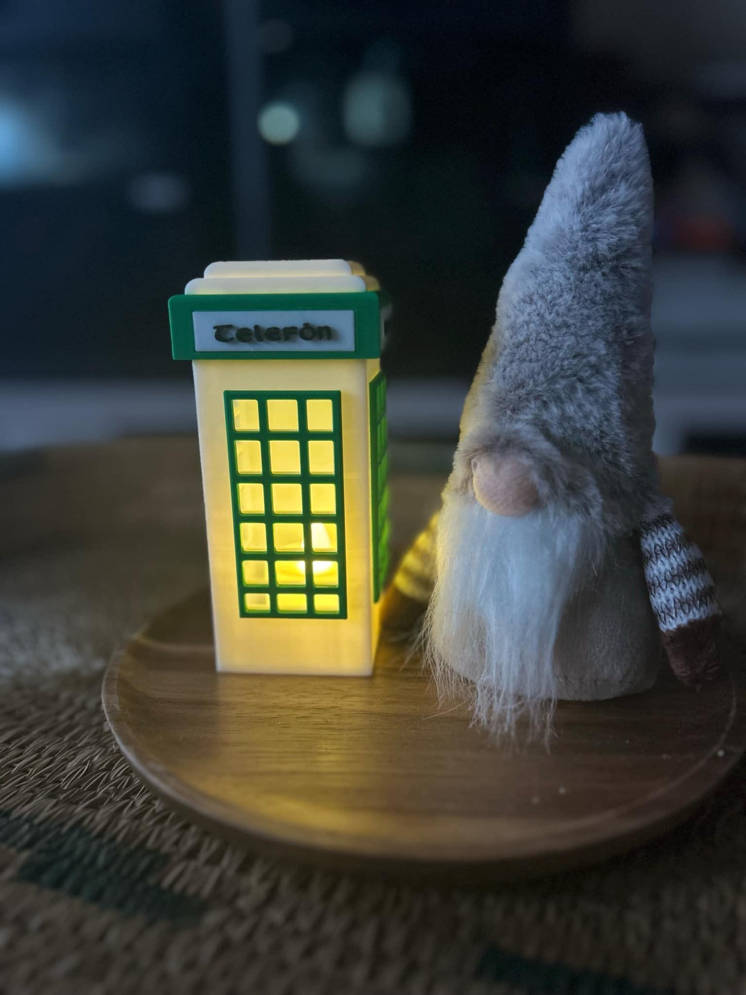 Old Irish Phone Box Replica - 3D Printed Electronic Tea Light Holder - Etsy
