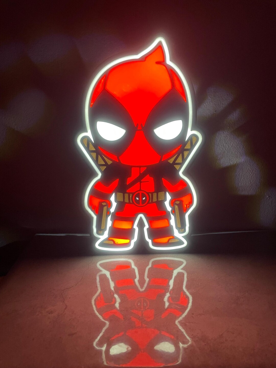Deadpool 3D Printed LED Lightbox - Etsy