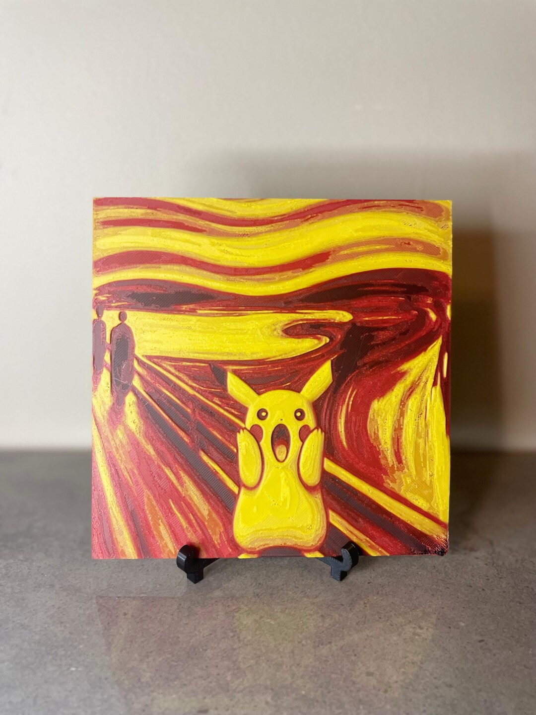 Pikachu - the Scream 3D Printed Hueforge - Etsy