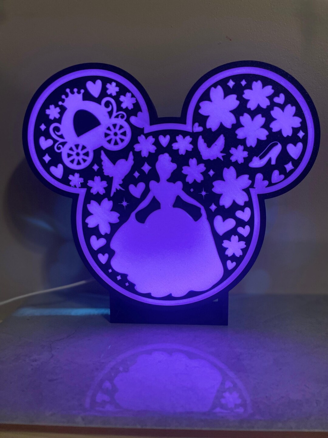 Disney Princess - Cinderella -3D Printed Lightbox - Etsy