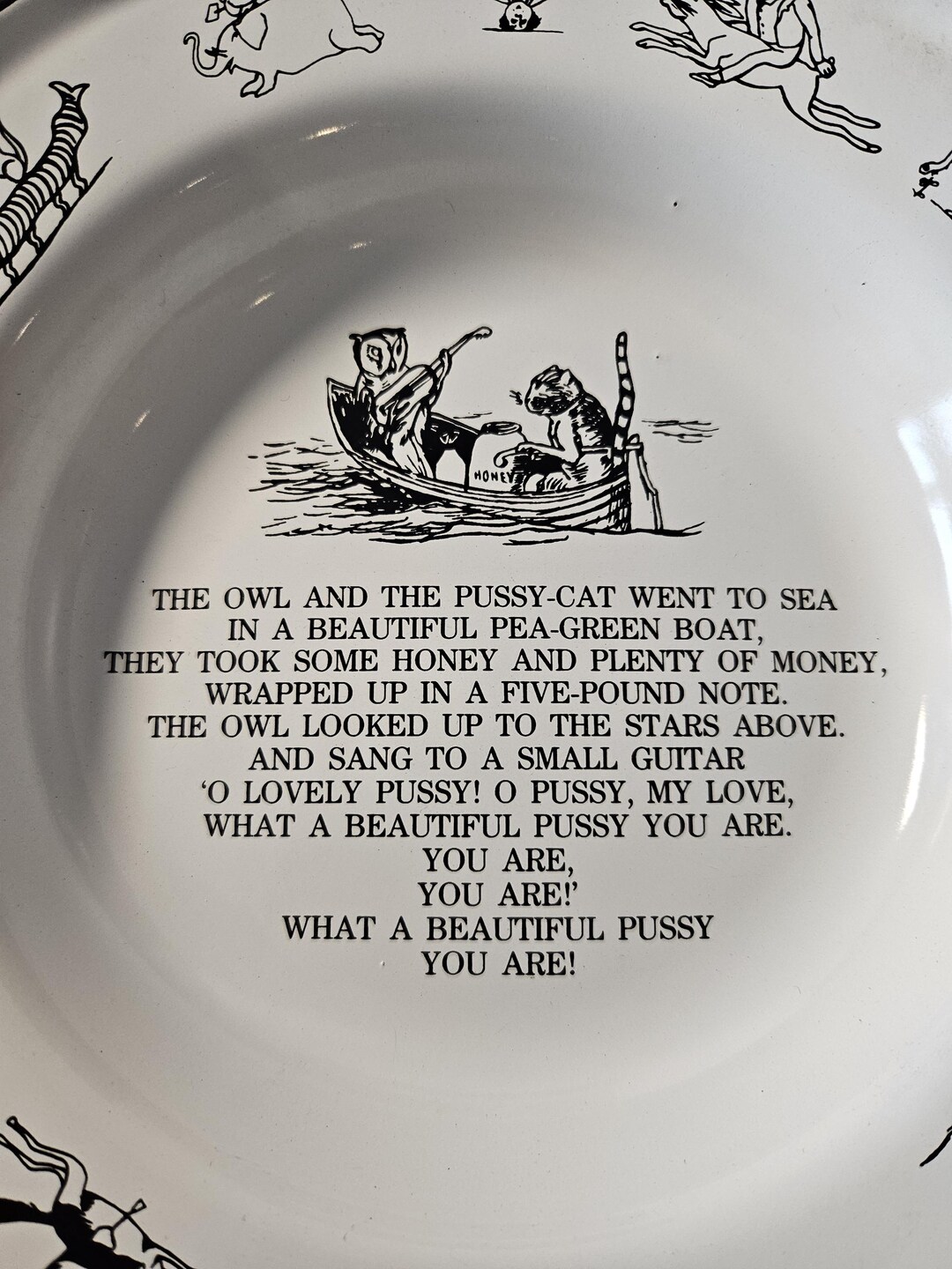 Vintage Edward Lear Poem Plate – Metal Decorative Wall Hanging ...