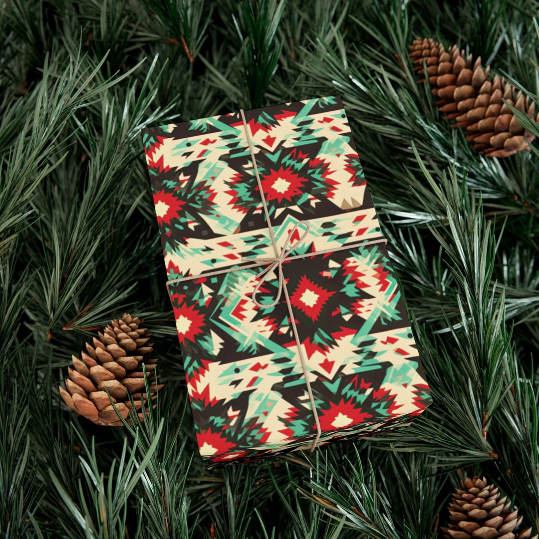 Western Gift Wrapping Paper Navajo Style Christmas Paper Ecofriendly ...