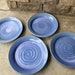 Handmade Ceramic Plate Set, Periwinkle Blue Pottery - Etsy