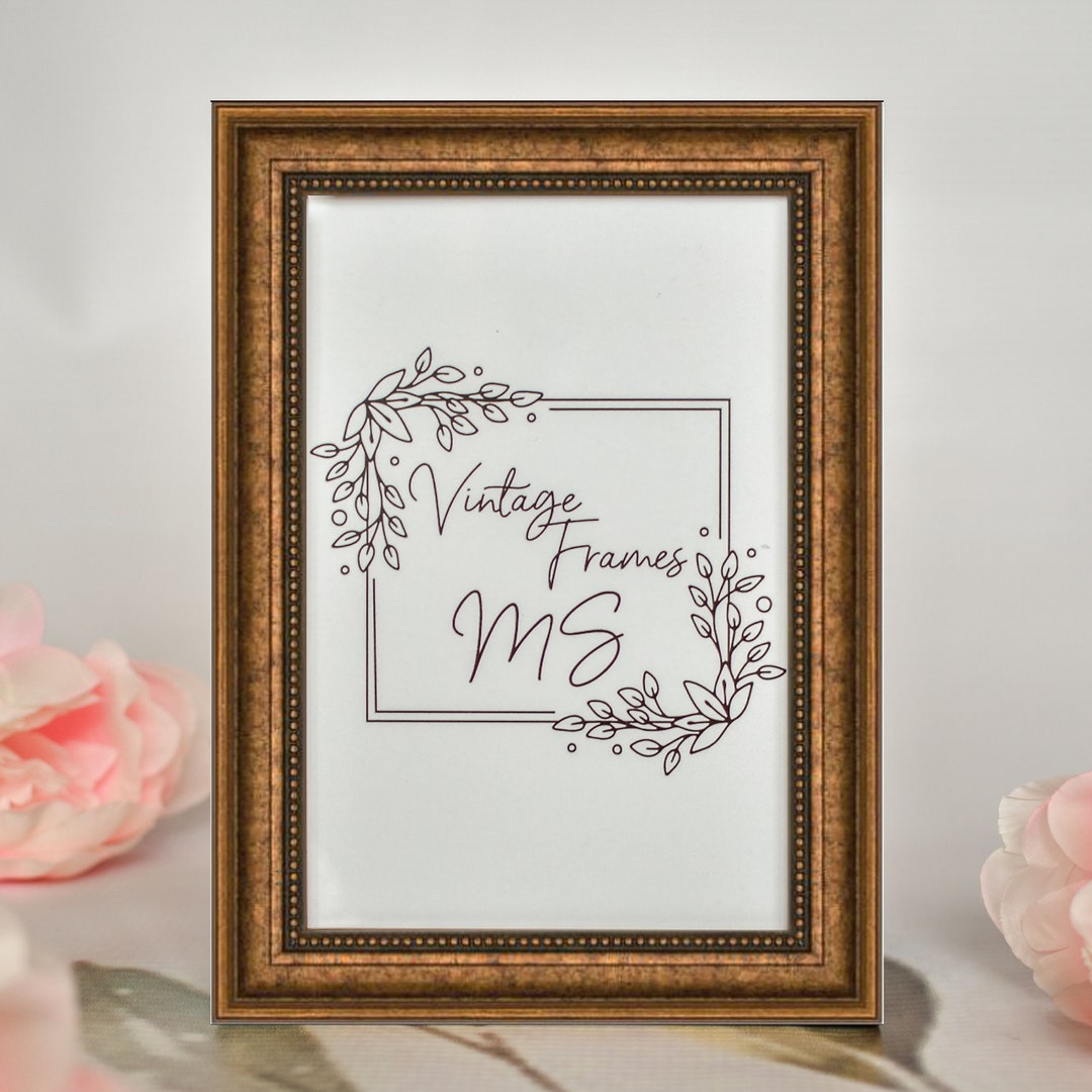 Elegant Vintage Frame. Gold and Brown Color. Vintage Style Photo Frame ...