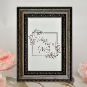 Elegant Vintage Frame. Silver Color. Vintage Style PVC Photo Art Frame ...