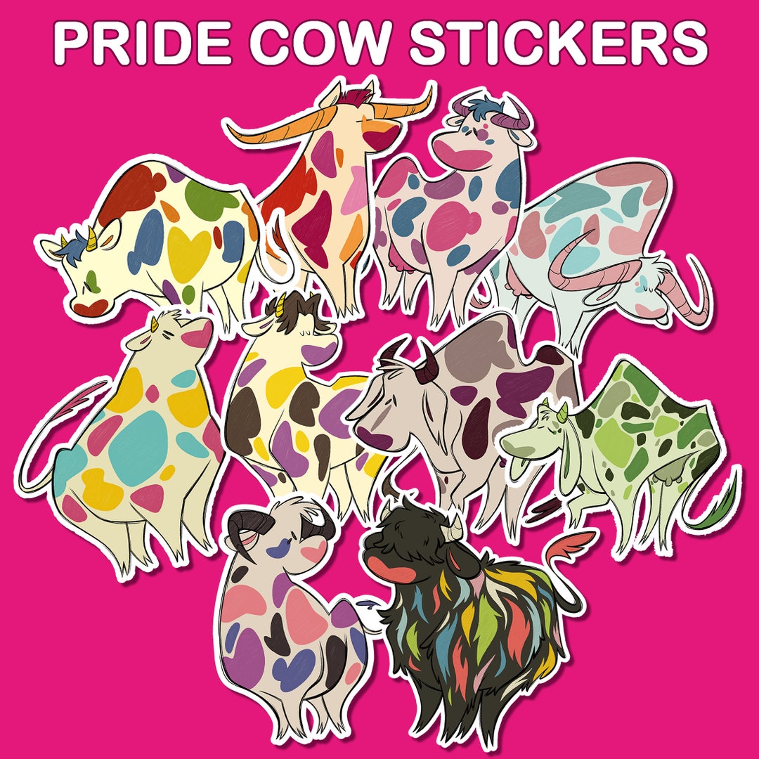 Pride Cows - Vinyl Stickers - Etsy