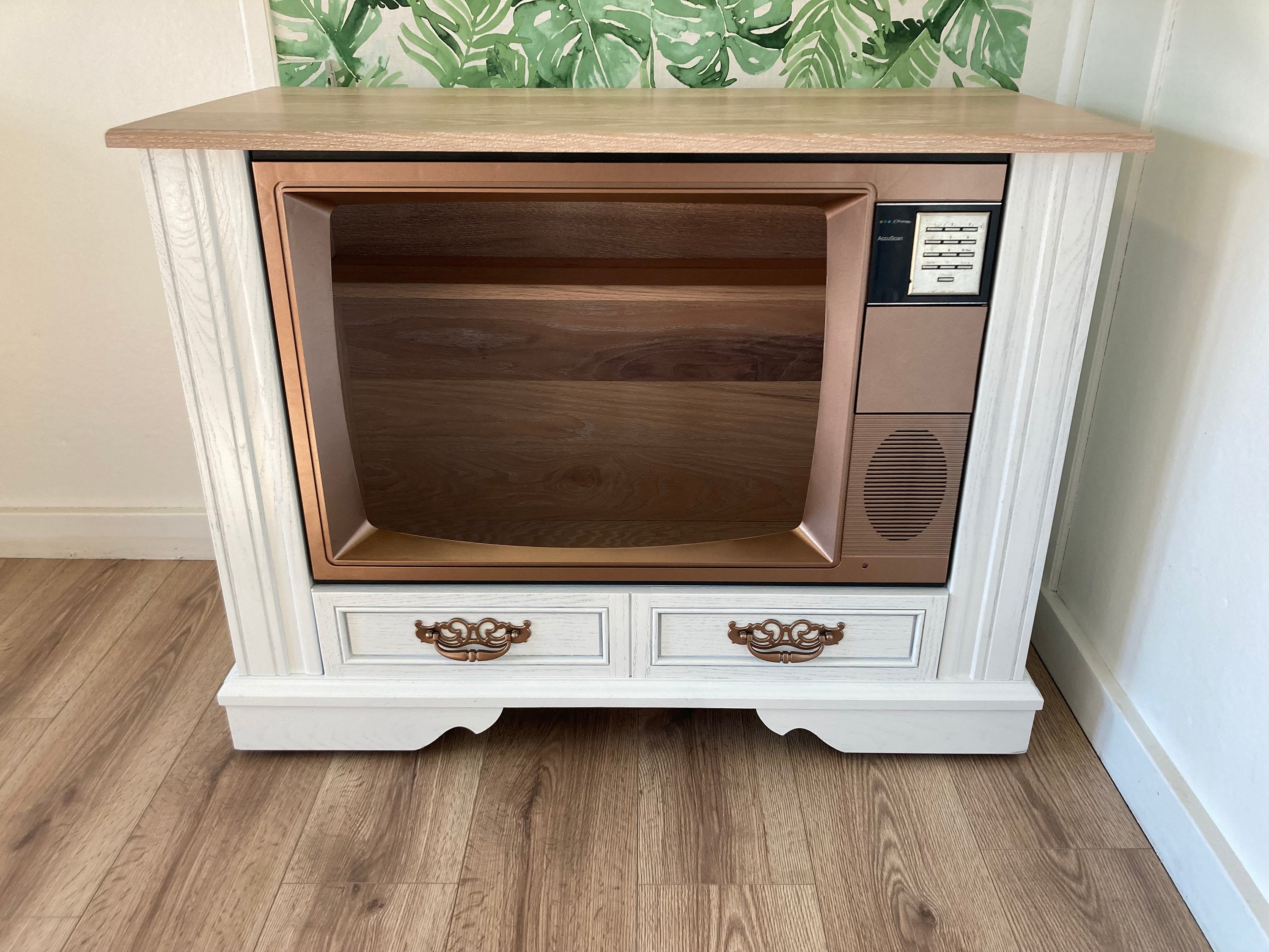 Retro TV Cabinet Turned Bar Cart - Etsy