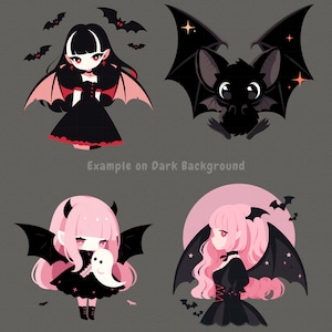 Adorable Vampire Clipart: Whimsical Halloween Stickers (digital ...