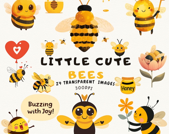 Cute Chonky Bees Clipart, Bee PNG, Cute Bees Clipart, Honey Bees PNG ...