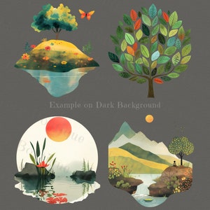 Spring Splendor: Majestic Scenes - Vibrant Clipart Collection of ...