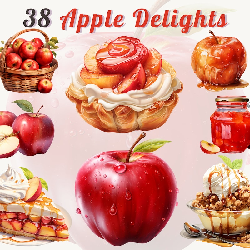Watercolor Apple Jam - Etsy