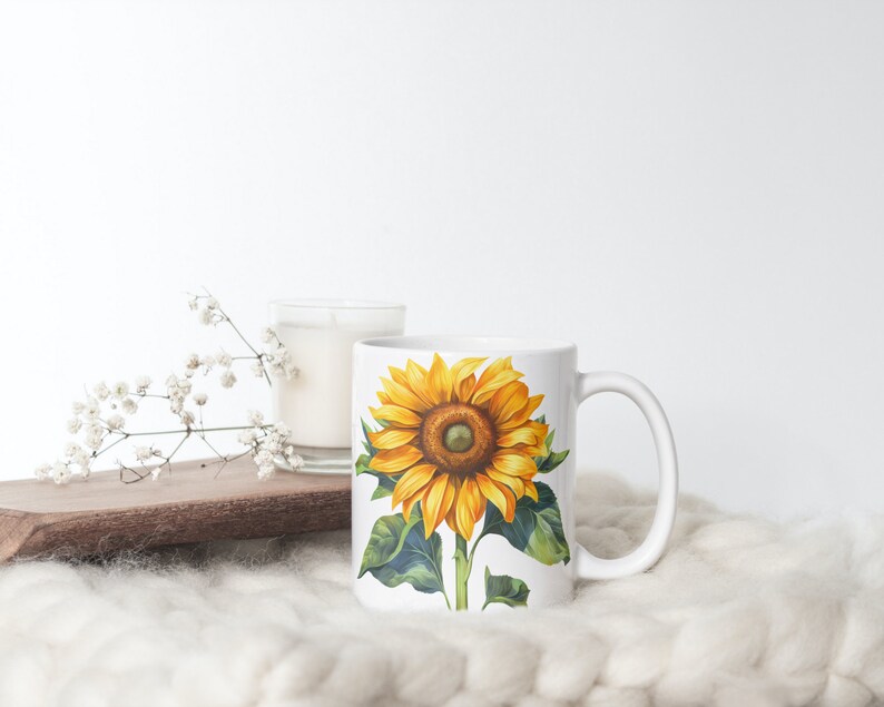 Sunflower Watercolor Clipart Bundle PNG Floral Bouquets - Etsy