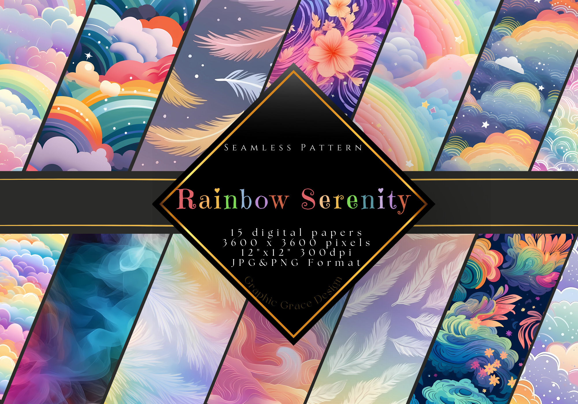 Seamless Rainbow Watercolor Digital Paper Printable - Etsy