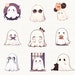 Adorable Ghost Clipart Bundle: Kawaii Halloween Pngs (digital Sticker ...