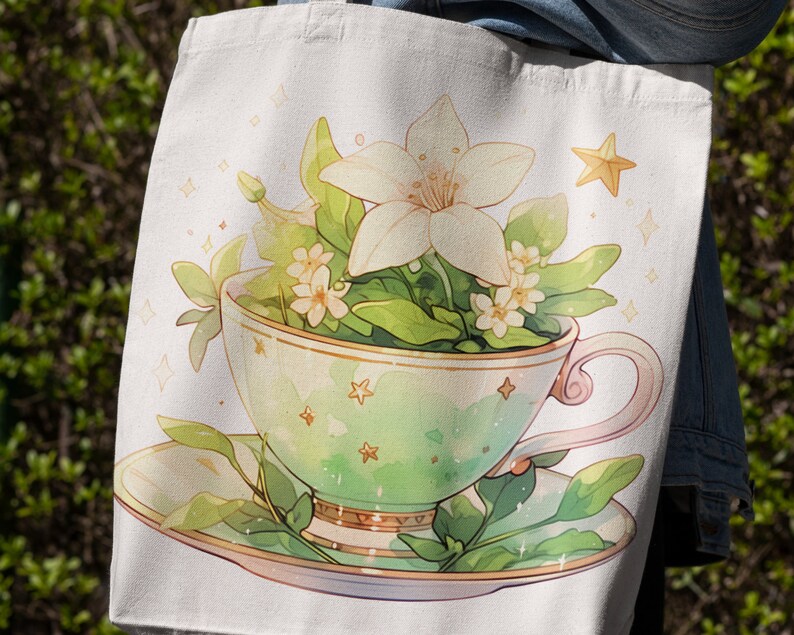 Enchanting Celestial Tea Time Clipart Bundle 22 Watercolor - Etsy