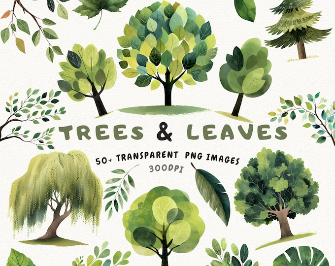 British Tree Leaves Wildlife A3 Poster Art Print, Nature Identification ...