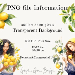 Watercolor Lemon Dessert Clipart Bundle: Commercial Use (instant ...