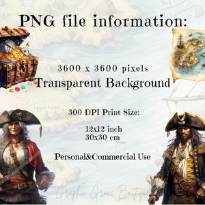 Sea of Adventure: Whimsical Watercolor Pirate and Nautical Elements ...