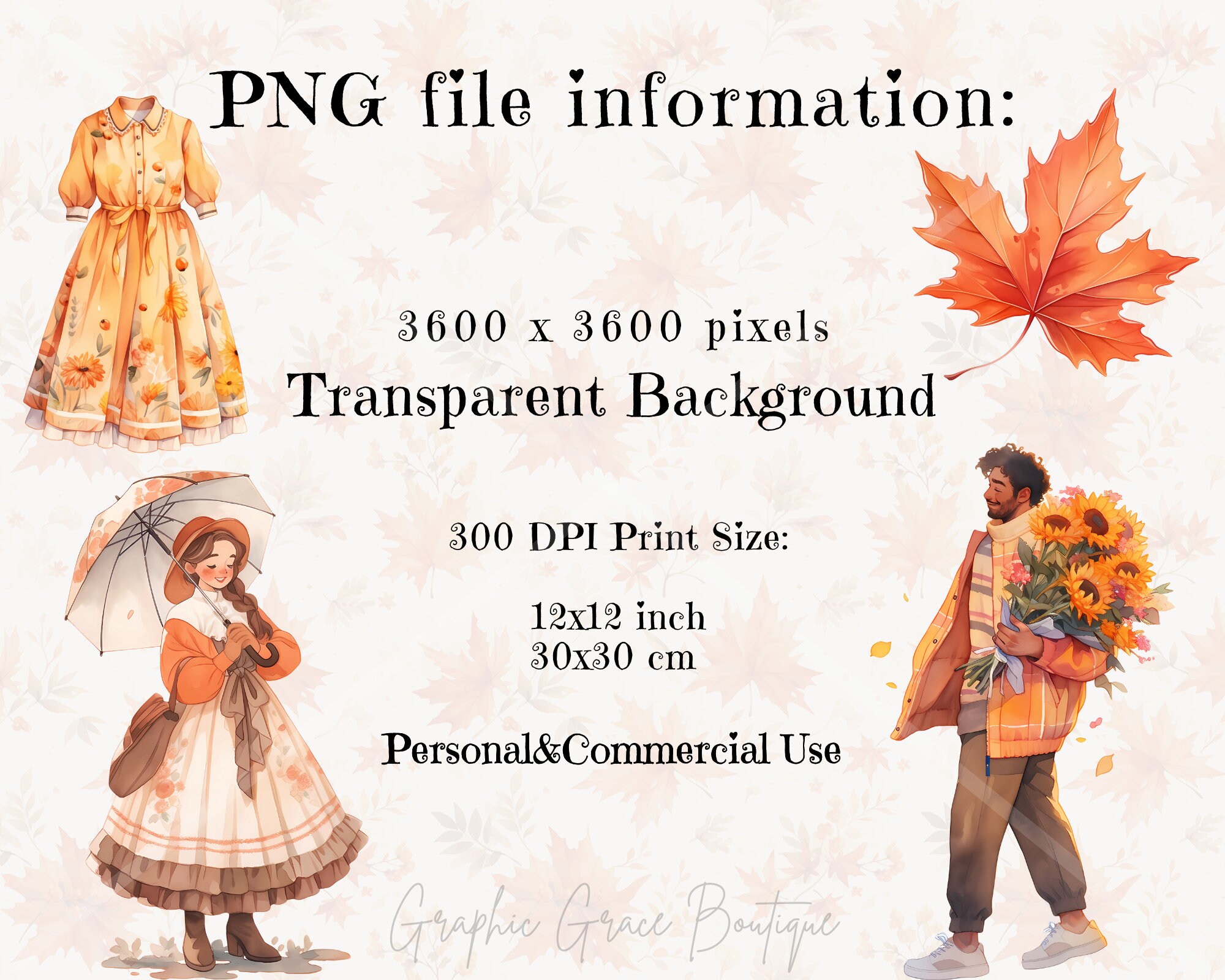 Rustic Autumn Watercolor Clipart Bundle 29 PNG Images - Etsy