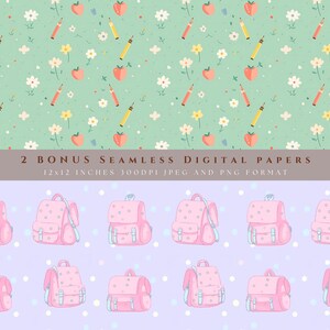 Back to School Clipart Bundle - 57 Cute Cartoon Illustrations, Cute ...