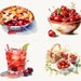 Watercolor Cherry Clipart Bundle: PNG Images of Fresh Delicious ...