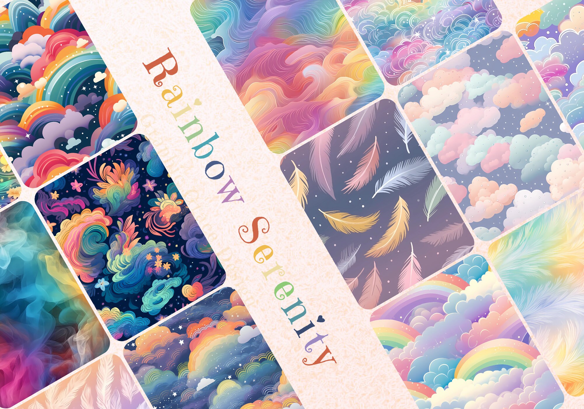 Seamless Rainbow Watercolor Digital Paper Printable - Etsy