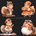 Autumn Squirrels Watercolor Clipart Bundle 26 High-quality Pngs ...