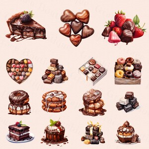 Chocolate Delights Clipart, Valentine's Day Clipart, Valentine ...