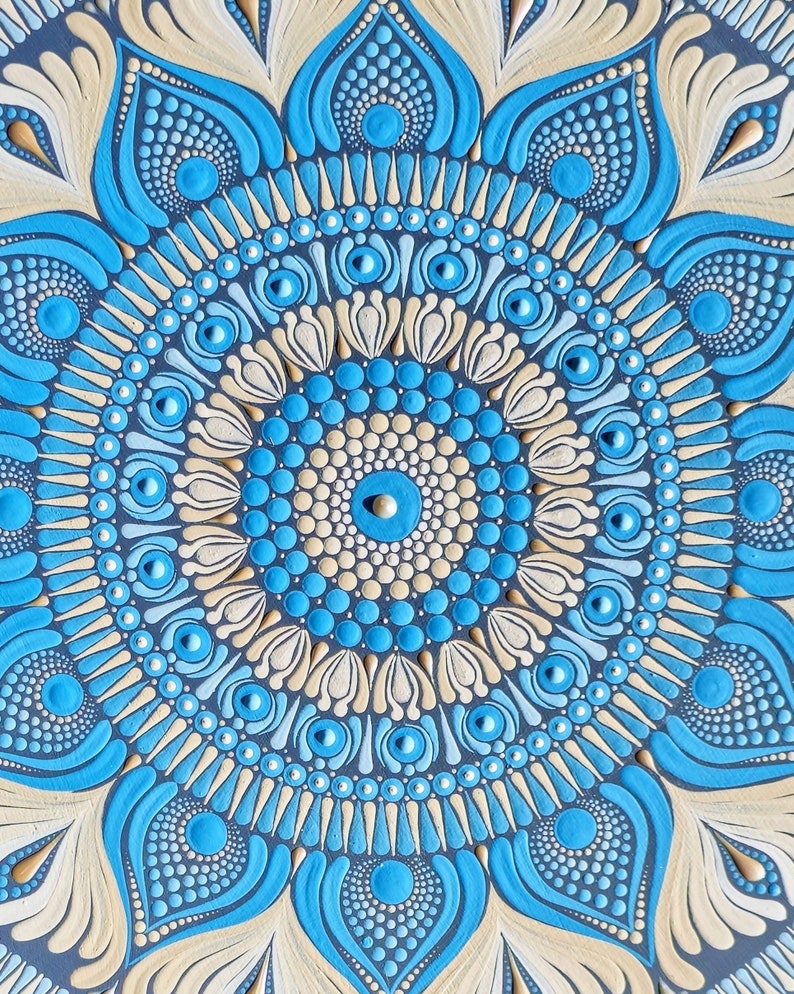 18 Inch Mandala Painting Boho Decor - Etsy