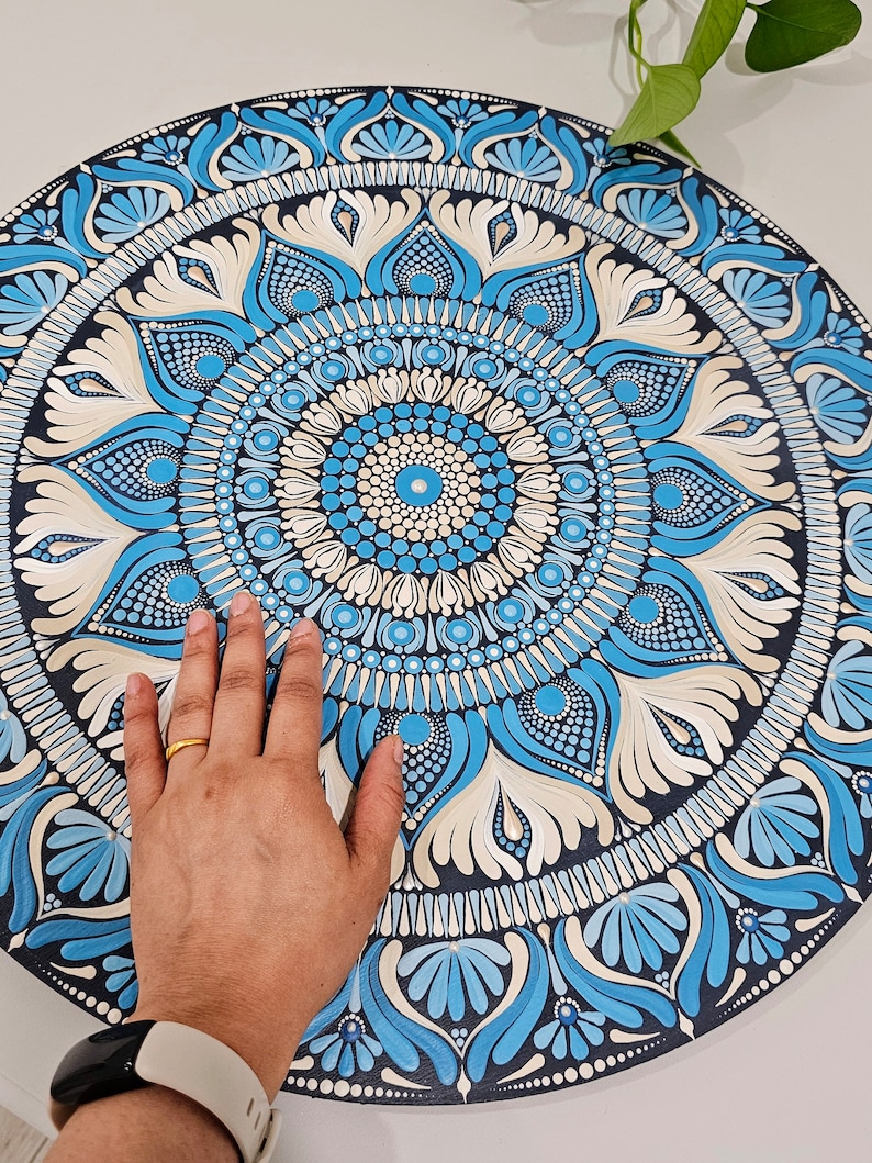 18 Inch Mandala Painting Boho Decor - Etsy