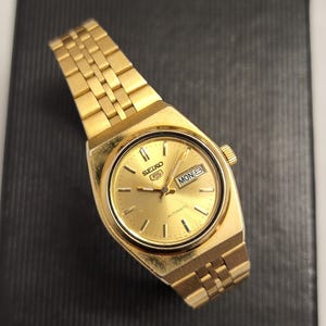 Vintage Womens Watch Gold Tone Watch Seiko Mechanical Automatic With ...