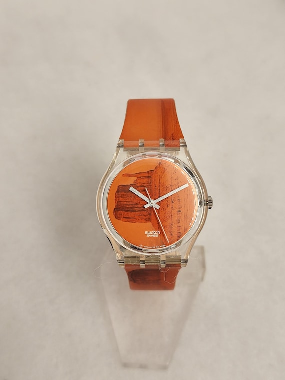 Retro Orange Swatch Watch Gents Quartz Swatch GK240 Z… - Gem