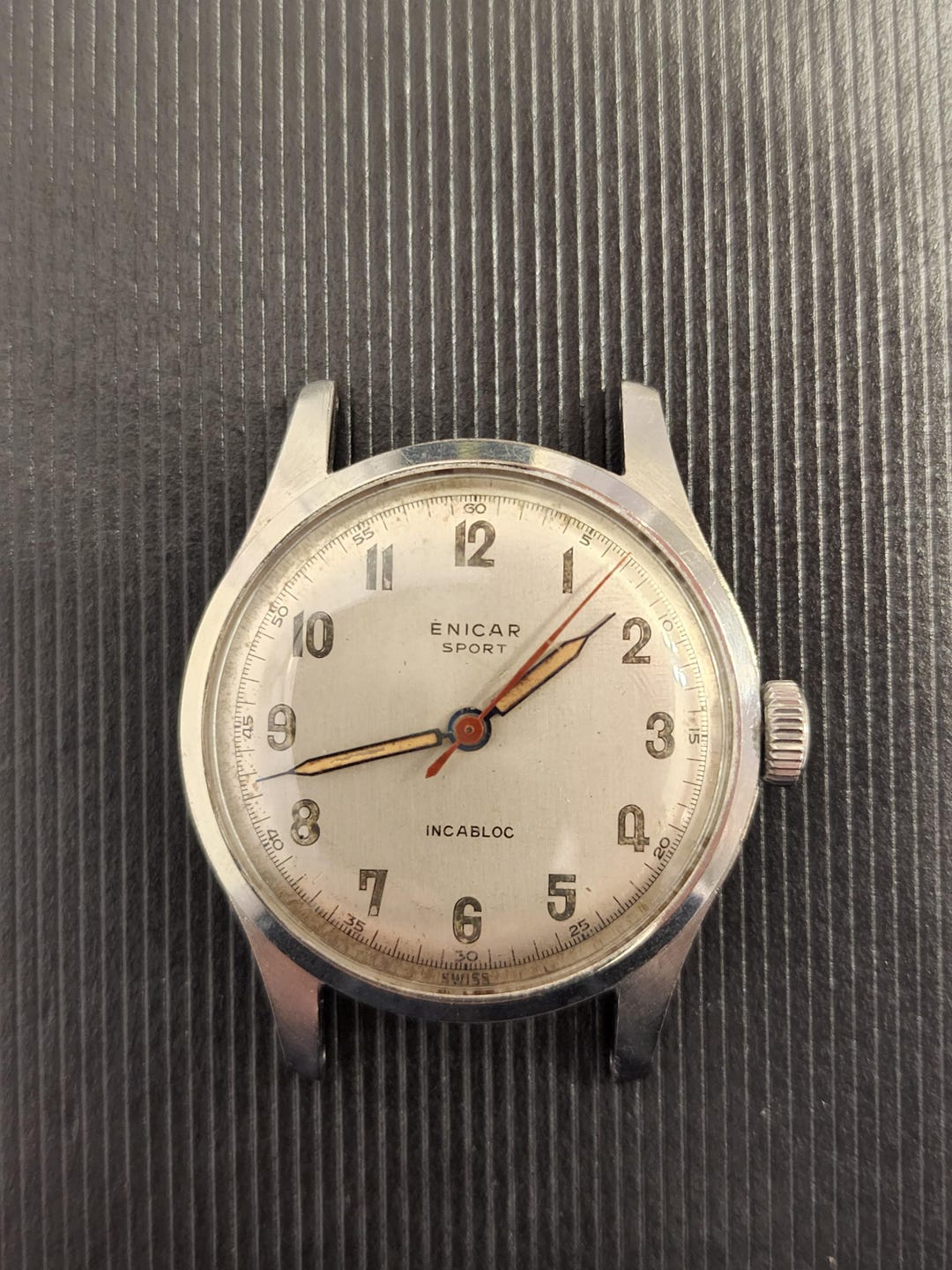 Vintage Enicar Sport Incabloc Mechanical Manual Wind Watch Not Running ...