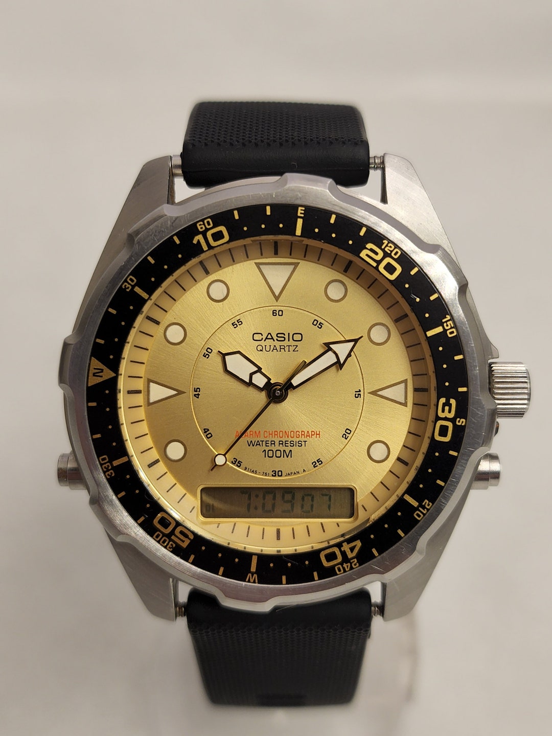 Vintage Casio 358 AMW 320 Watch Analog and Digital Time - Etsy