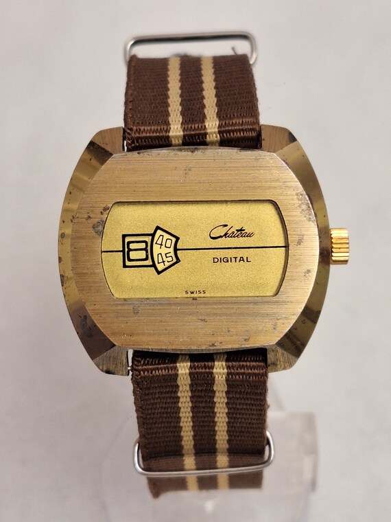 Retro Jump Hour Watch Chateau Digital Swiss Watch On … - Gem