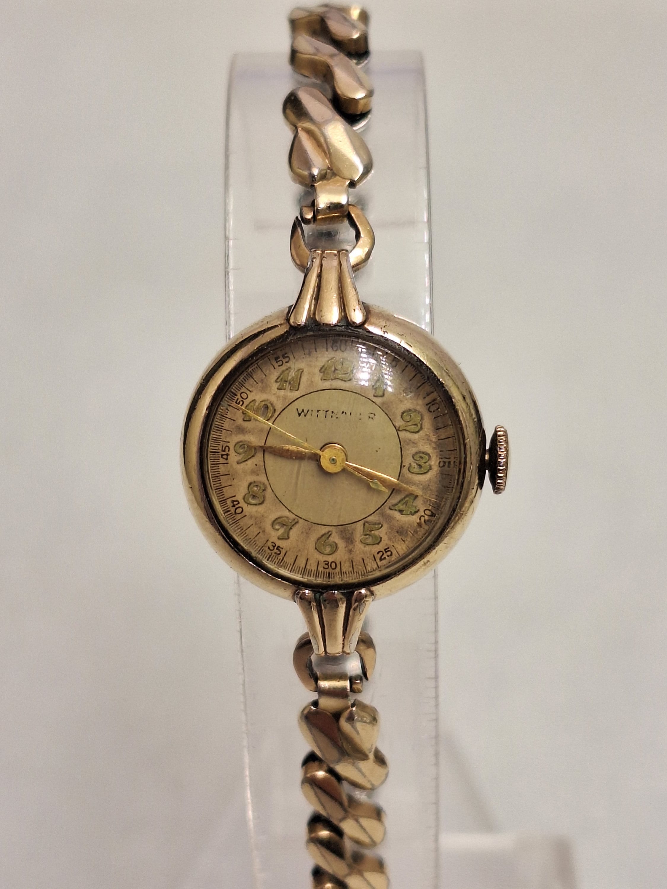 Antique Gold Plated Womens Watch Wittnauer Manual Wind With Second Hand ...