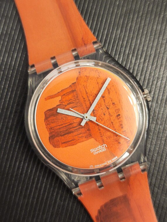 Retro Orange Swatch Watch Gents Quartz Swatch GK240 Z… - Gem