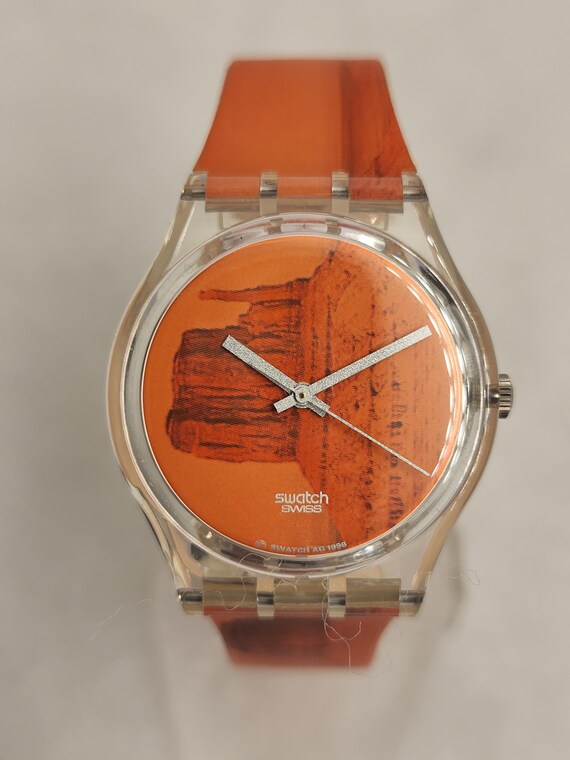 Retro Orange Swatch Watch Gents Quartz Swatch GK240 Z… - Gem